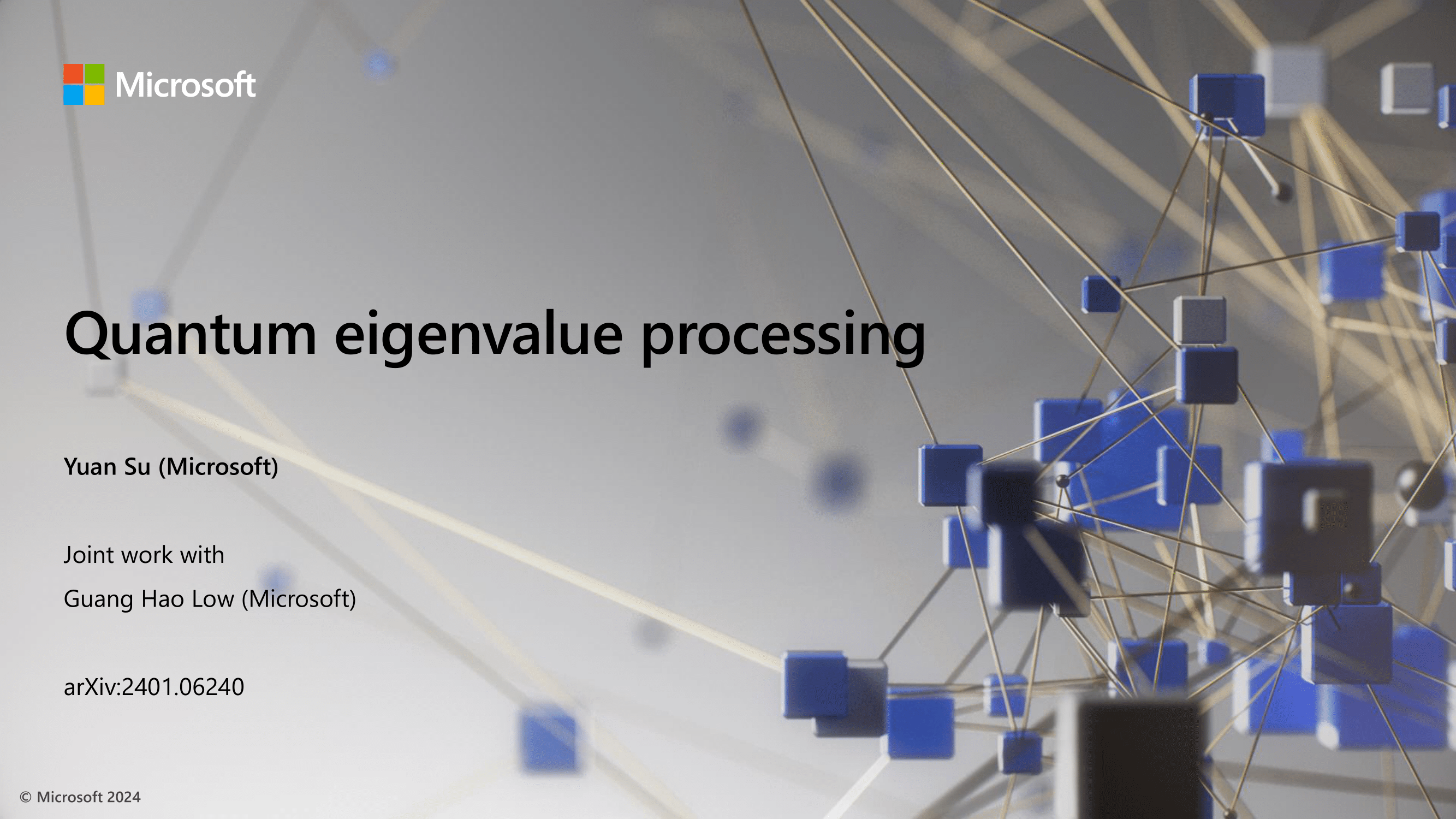 Quantum eigenvalue processing (QIP 2024) | Yuan Su